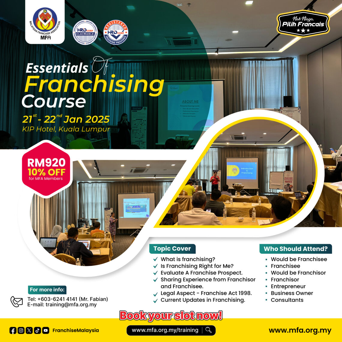 ESSENTIALS OF FRANCHISING COURSE (JANUARY) – Malaysian Franchise Association